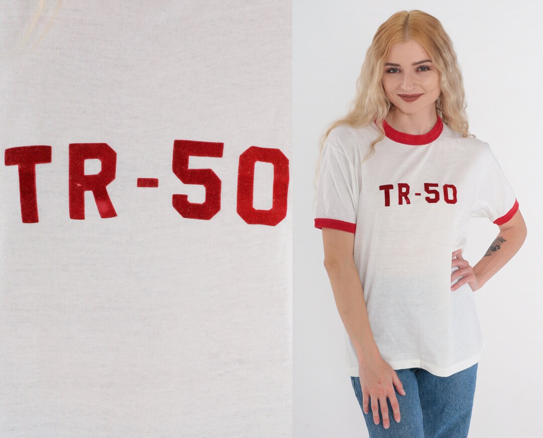 80s Ringer Tee TR-50 T-shirt Retro Logo Electronic Tools Graphic T ...