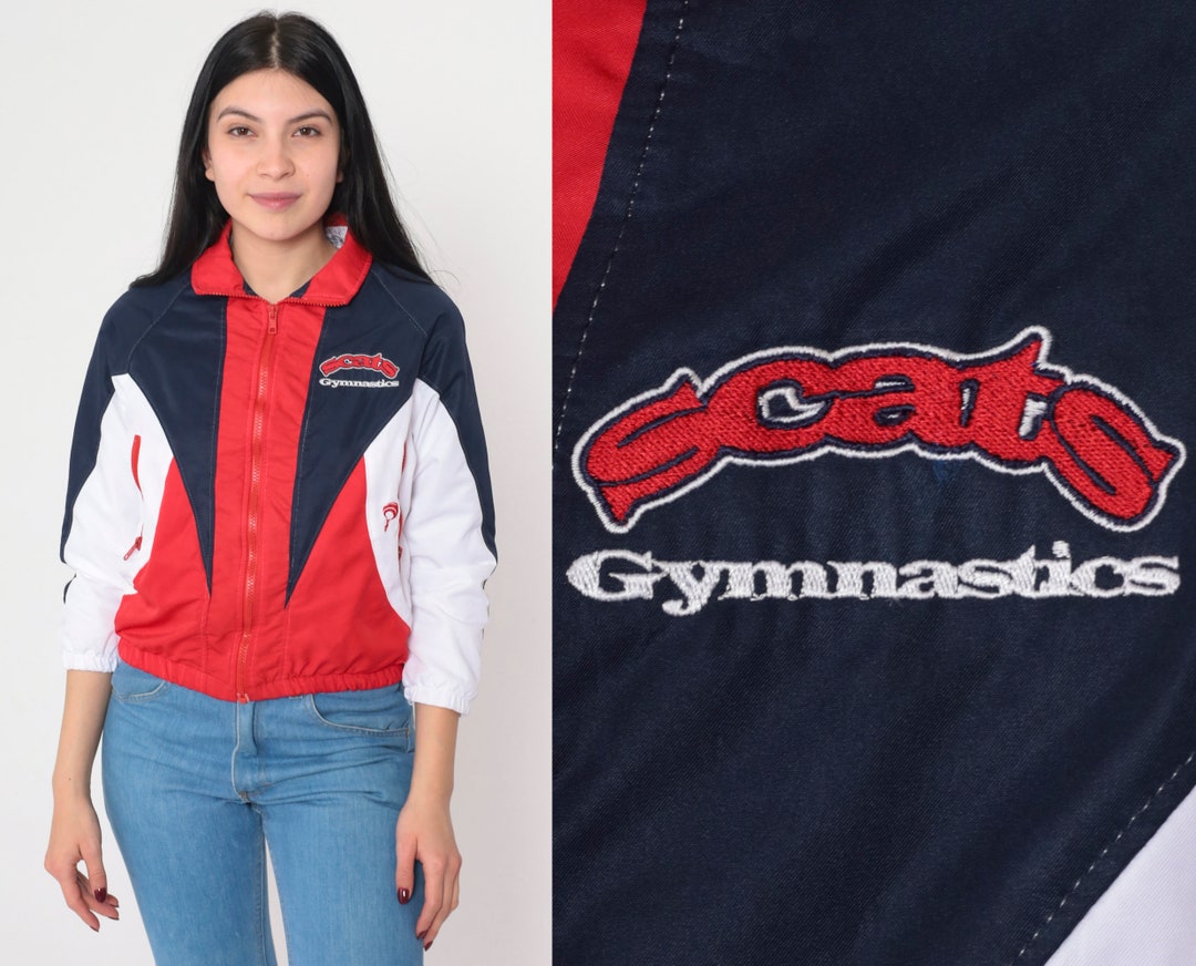 Scats Gymnastics Jacket Y2K Zip up Windbreaker Red White Blue Color ...