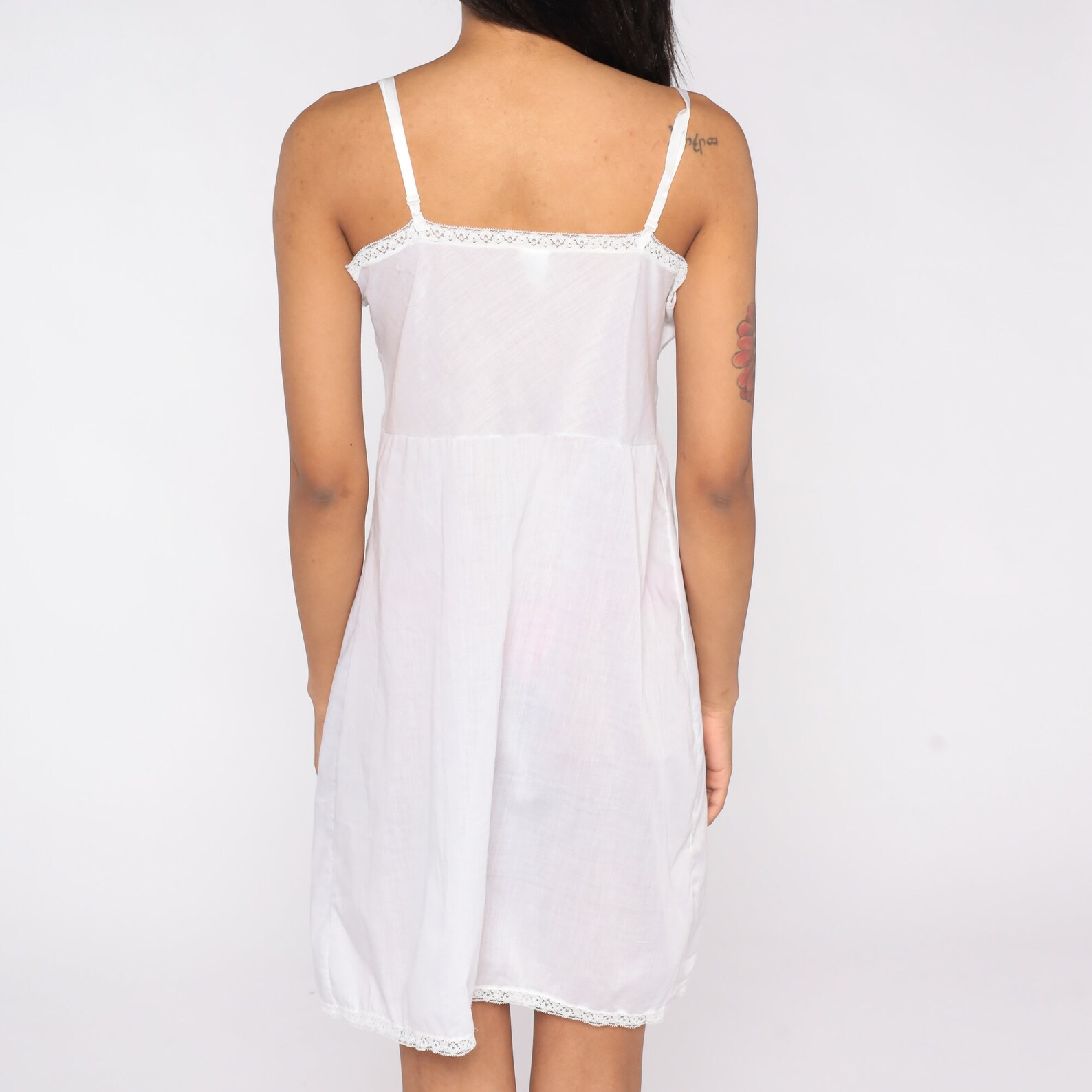 White Eyelet Lace Slip Lingerie Slip Dress Gaymode Slip Mini Full Slip ...