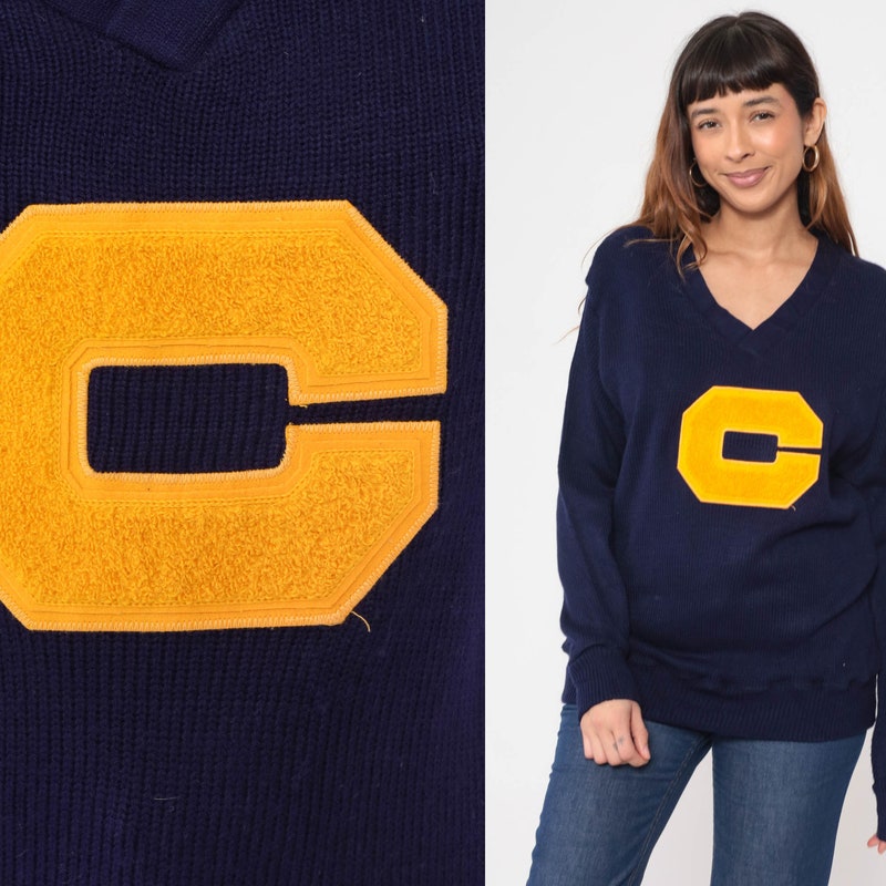 Letterman Sweater - Etsy
