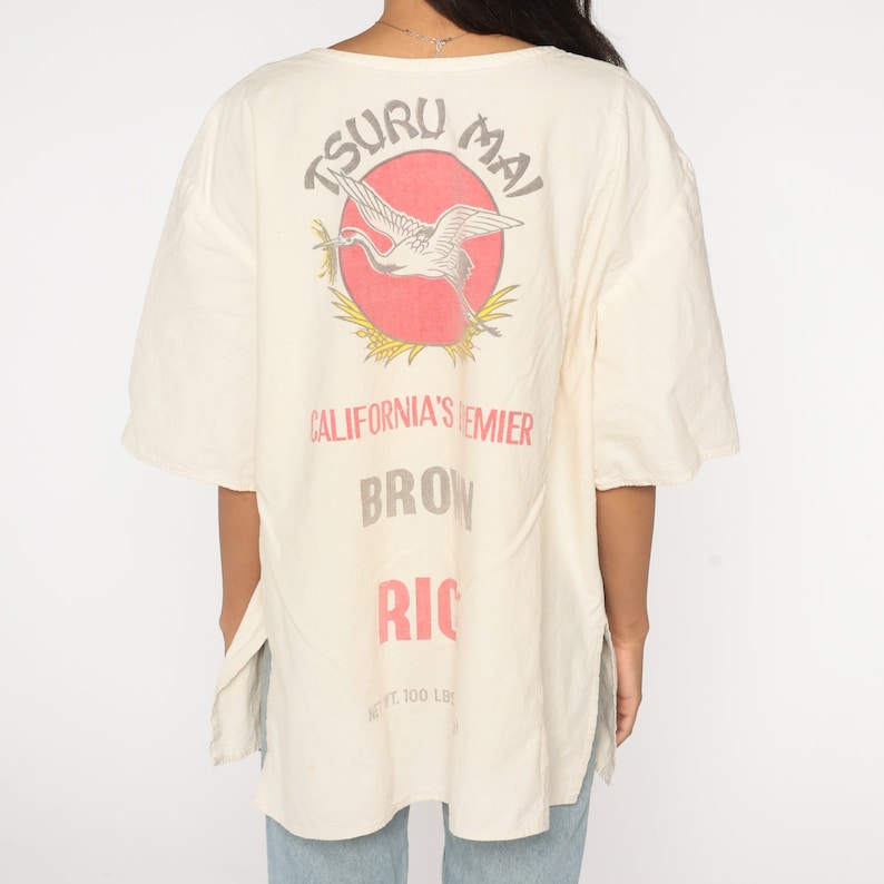 Vintage Rice Sack Shirt Tsuru Mai Hawaii Flour Sack Tshirt - Etsy
