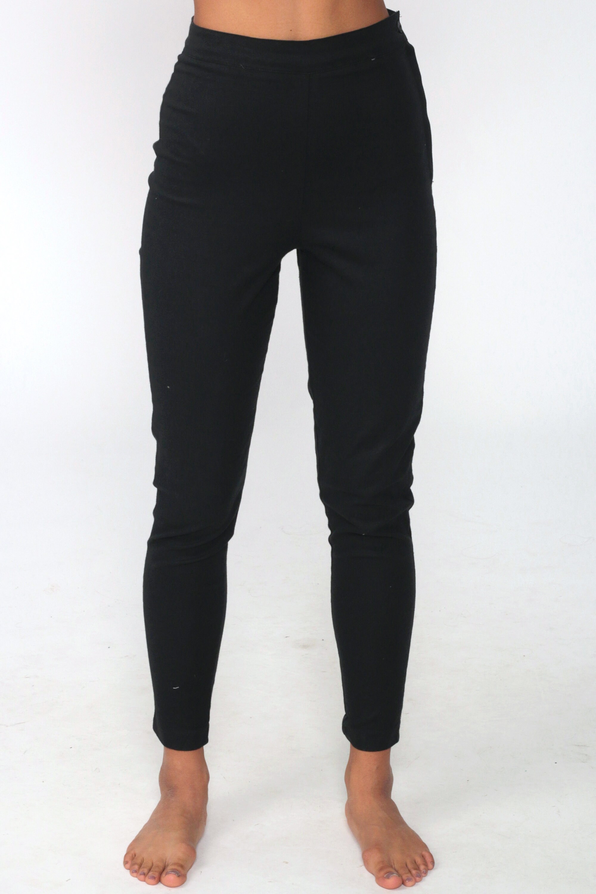 Black Trousers 90s High Waisted Pants Tight Legging Pants 80s Tapered black-trousers-90s-high-waisted-pants-tight-legging-pants-80s-tapered