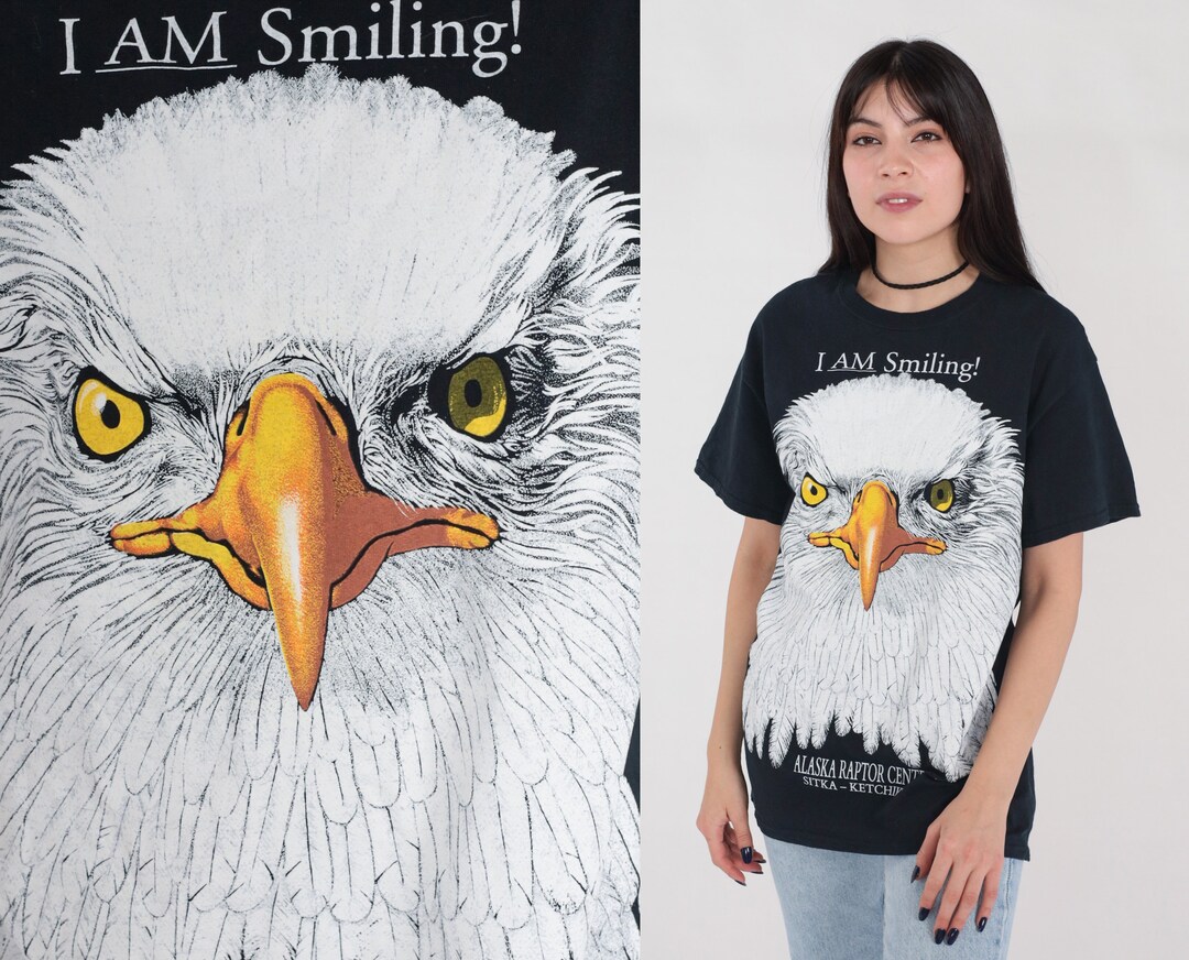 Funny Eagle Shirt Y2K Bird Joke T-shirt Alaska Raptor Center Tshirt I ...