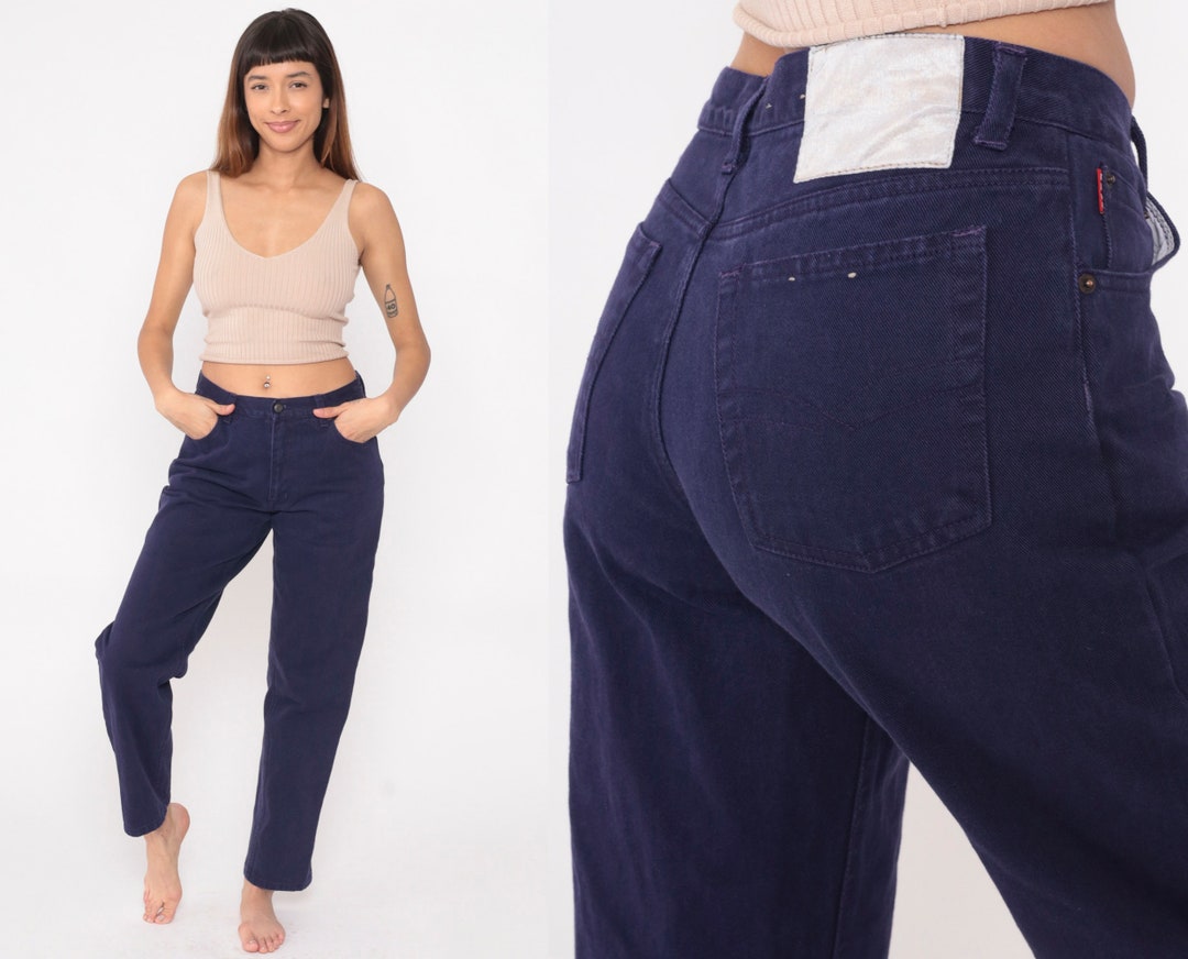 Purple Mom Jeans Jeans 90s Bugle Boy Colored Jeans Color Mid Rise Waist ...