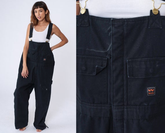 Walls Insulated Overalls Y2k Black Coveralls Workwear… - Gem