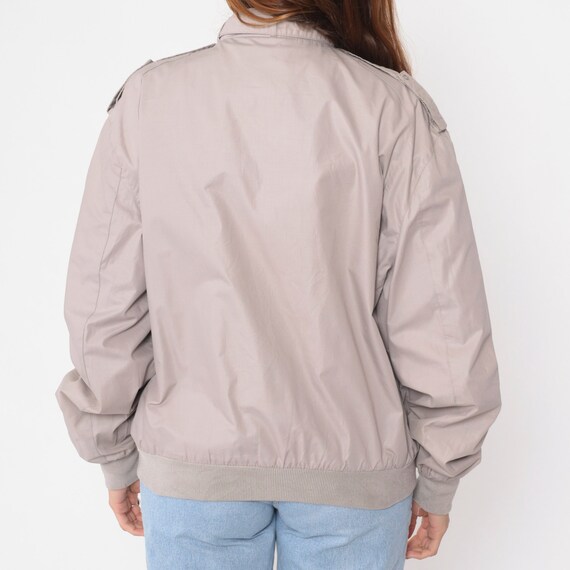 Grey Members Only Jacket 80s Cafe Racer Windbreaker J… - Gem