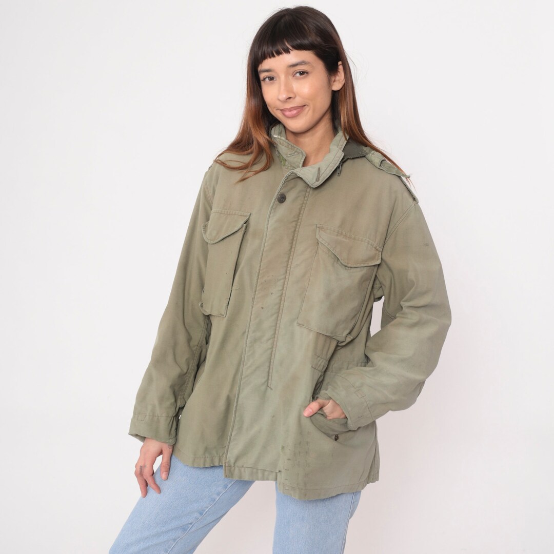 90s Military Jacket Faded Army Commando Cargo Distressed Field Jacket ...