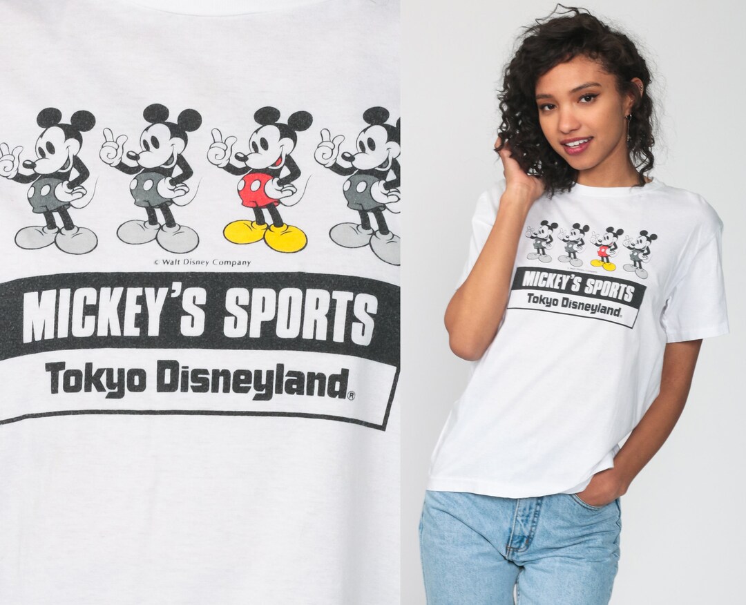Mickey Mouse Shirt 90s Tokyo Disneyland Shirt Disney T Shirt - Etsy