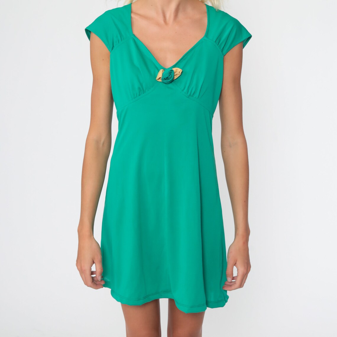 70s Mini Dress 60s Mod KEYHOLE Back Dress Babydoll Dress Plain | Etsy