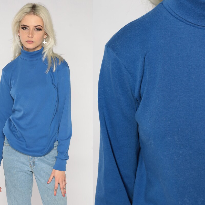 Blue Turtleneck - Etsy