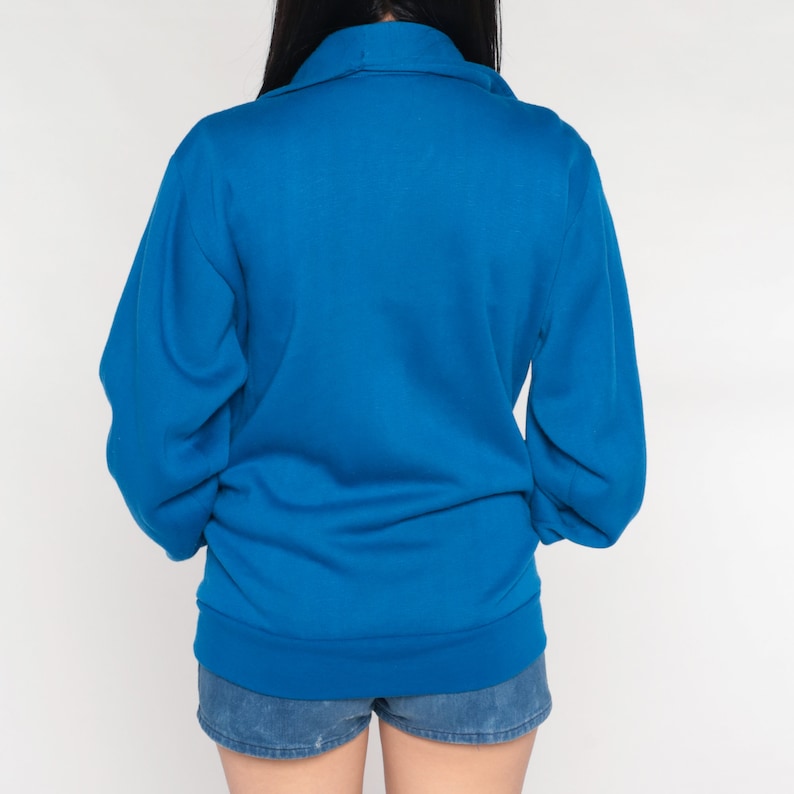 80s Track Jacket Royal Blue Striped Zip up Sweatshirt Warmup - Etsy