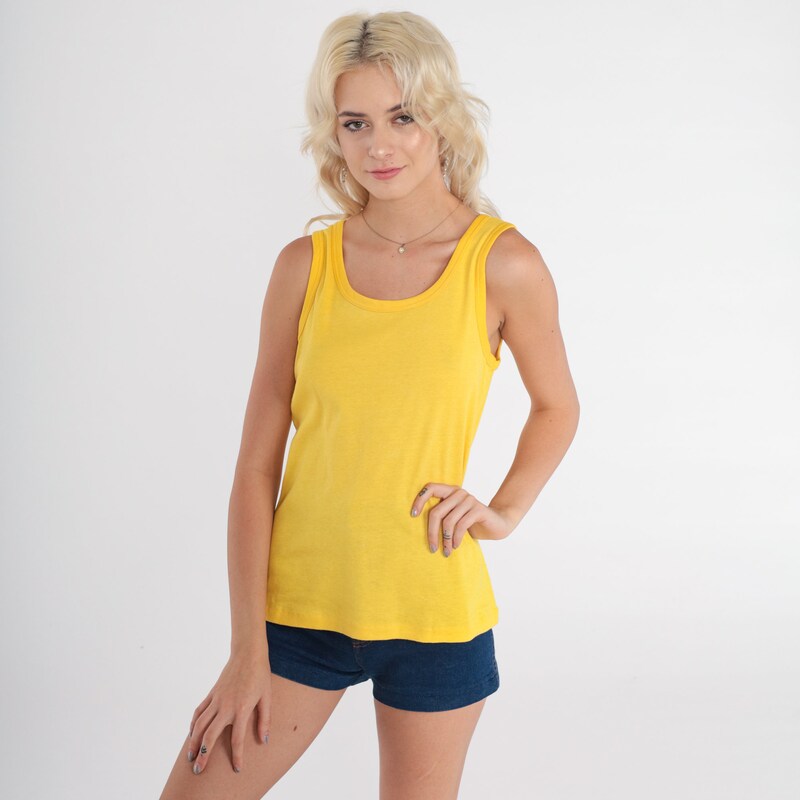 Yellow Tank Top - Etsy