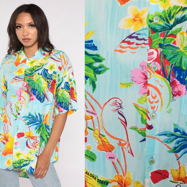 Womens World Map Button up Shirt - Etsy