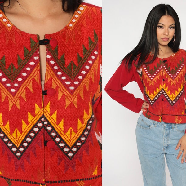 Red Aztec Print - Etsy