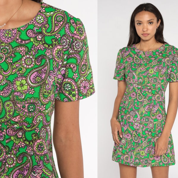 60s Mod Mini Dress - Etsy