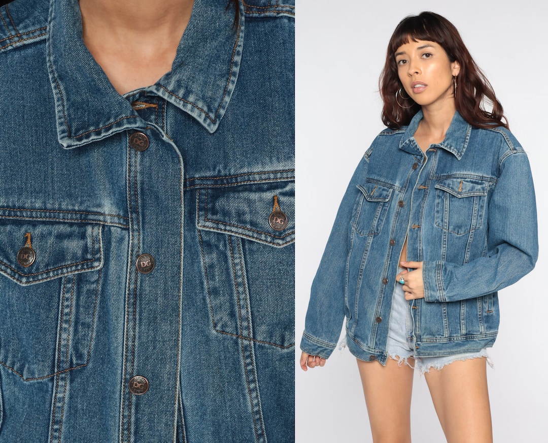 90s Denim Jacket 90s Jean Jacket Denim Jacket Trucker 90s Vintage Biker ...