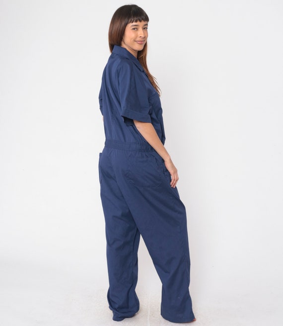 70s Coveralls Dark Blue Walls Utility Boilersuit Boil… - Gem