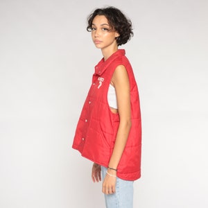 Red Puffer Vest 80s Ski Vest KUED 7 PBS Utah News Puffy Sleeveless ...