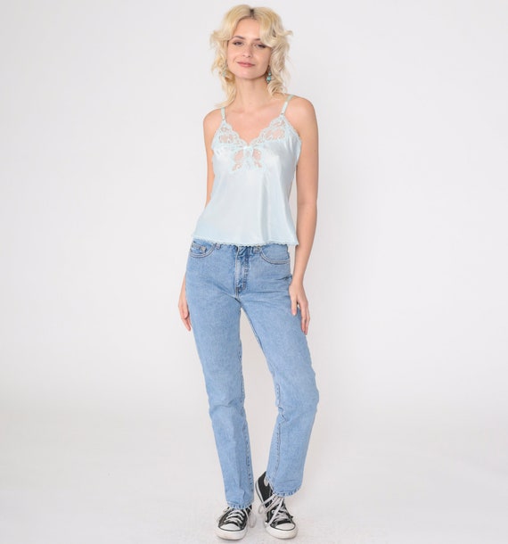Baby Blue Lace Camisole 70s Maidenform Lingerie Tank … - Gem