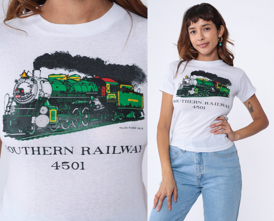 Steam Train Shirt 90s Southern Railway 4501 Railway T Shirt Railroad ...