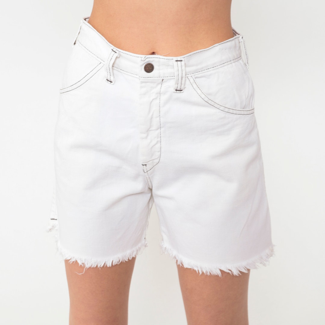 White Cut off Shorts 80s Denim Shorts Jeans Cutoff Jean Shorts Smooth ...