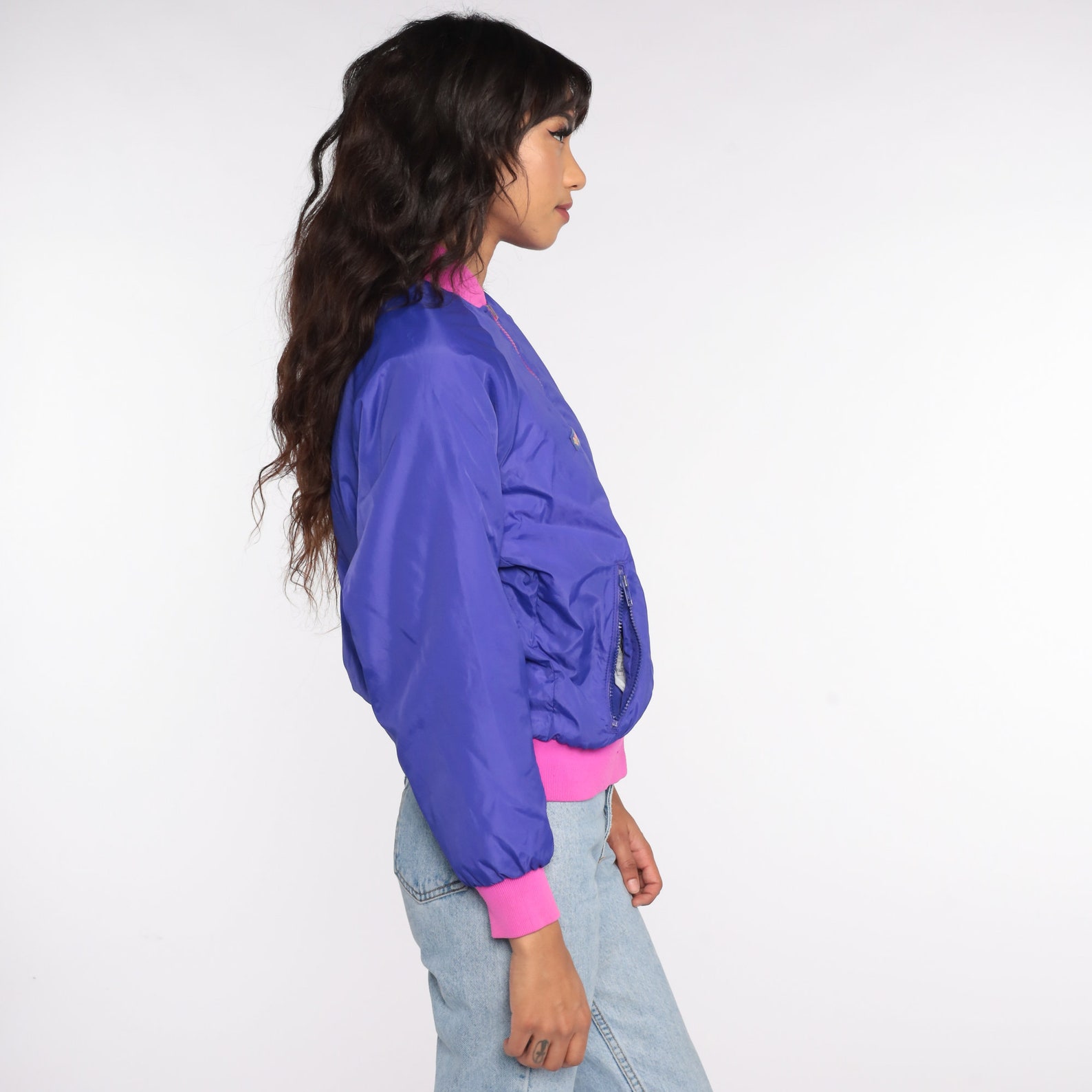 90s Columbia Jacket REVERSIBLE Jacket Pink Purple Jacket 1990s Athletic ...