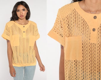 Mesh Button up Shirt - Etsy