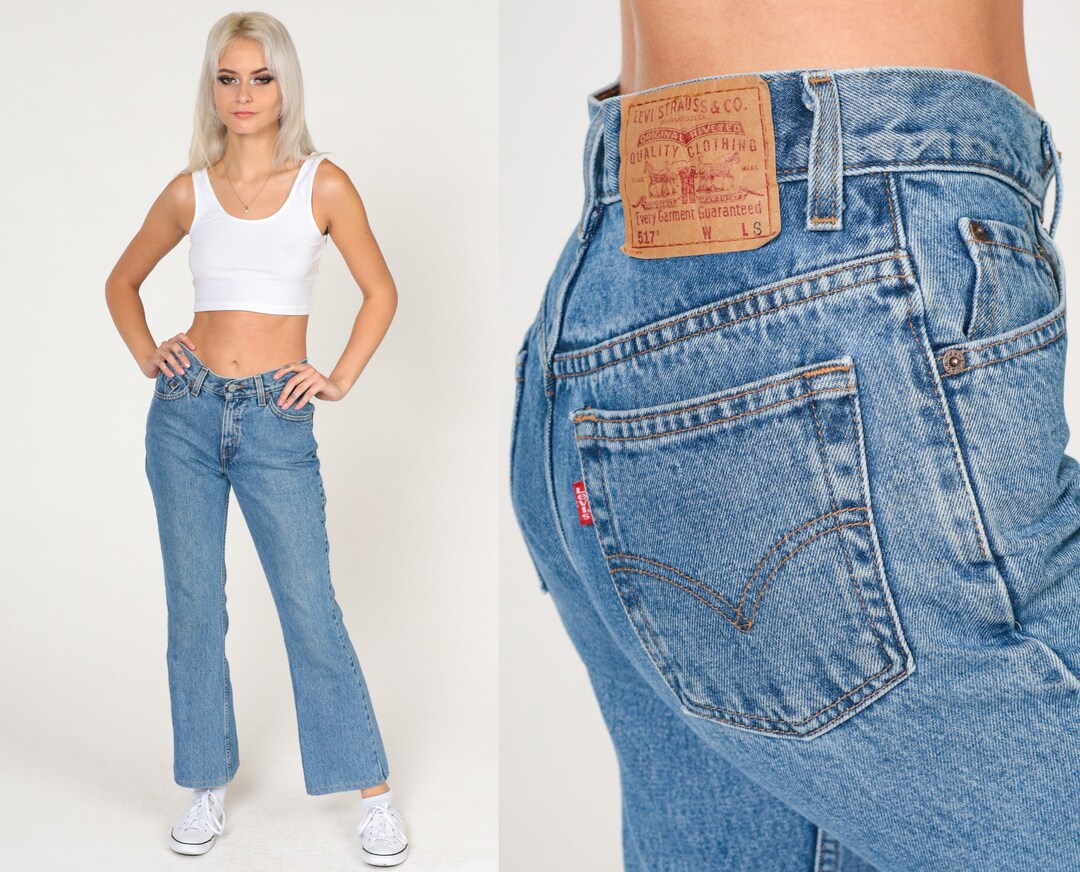 Bootcut Levis Jeans 517 Jeans Flared Jeans 90s Denim Pants Levi Strauss ...