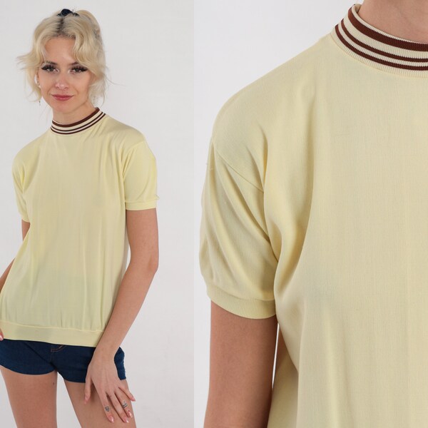 Yellow Ringer Shirt - Etsy