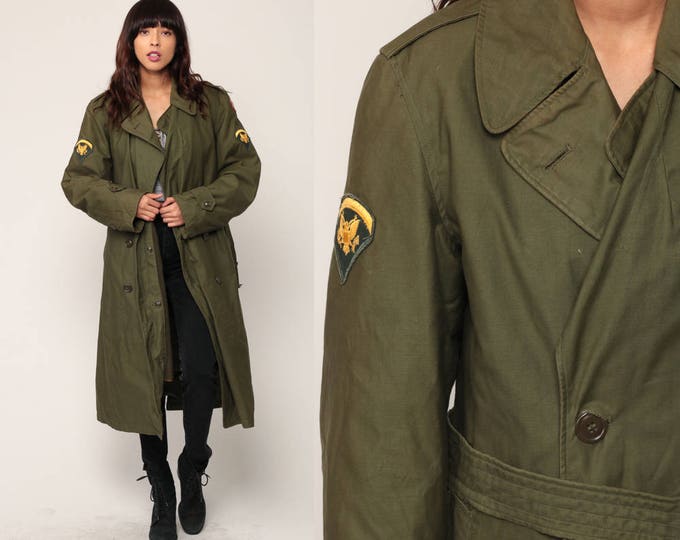 Military TRENCH Coat Army Jacket 70s Grunge Long Commando - Etsy