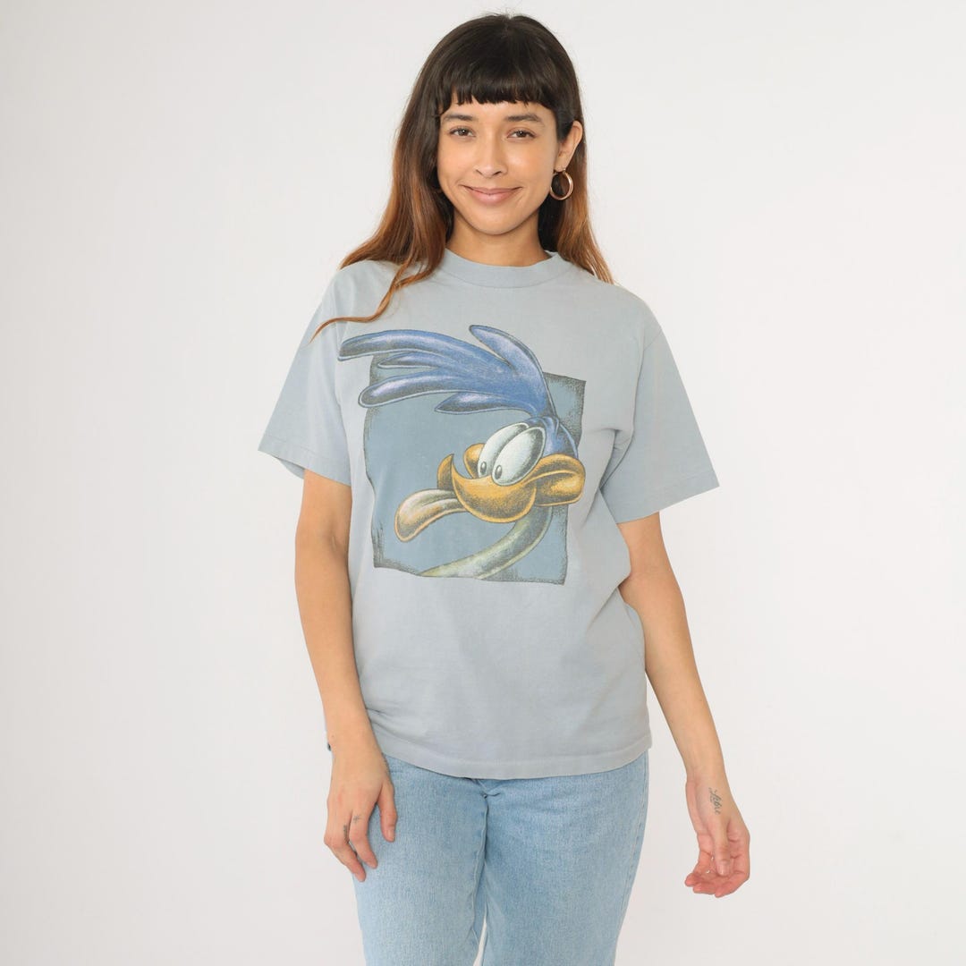 90s Looney Tunes Shirt 1995 Road Runner Graphic Retro Vintage T Shirt ...