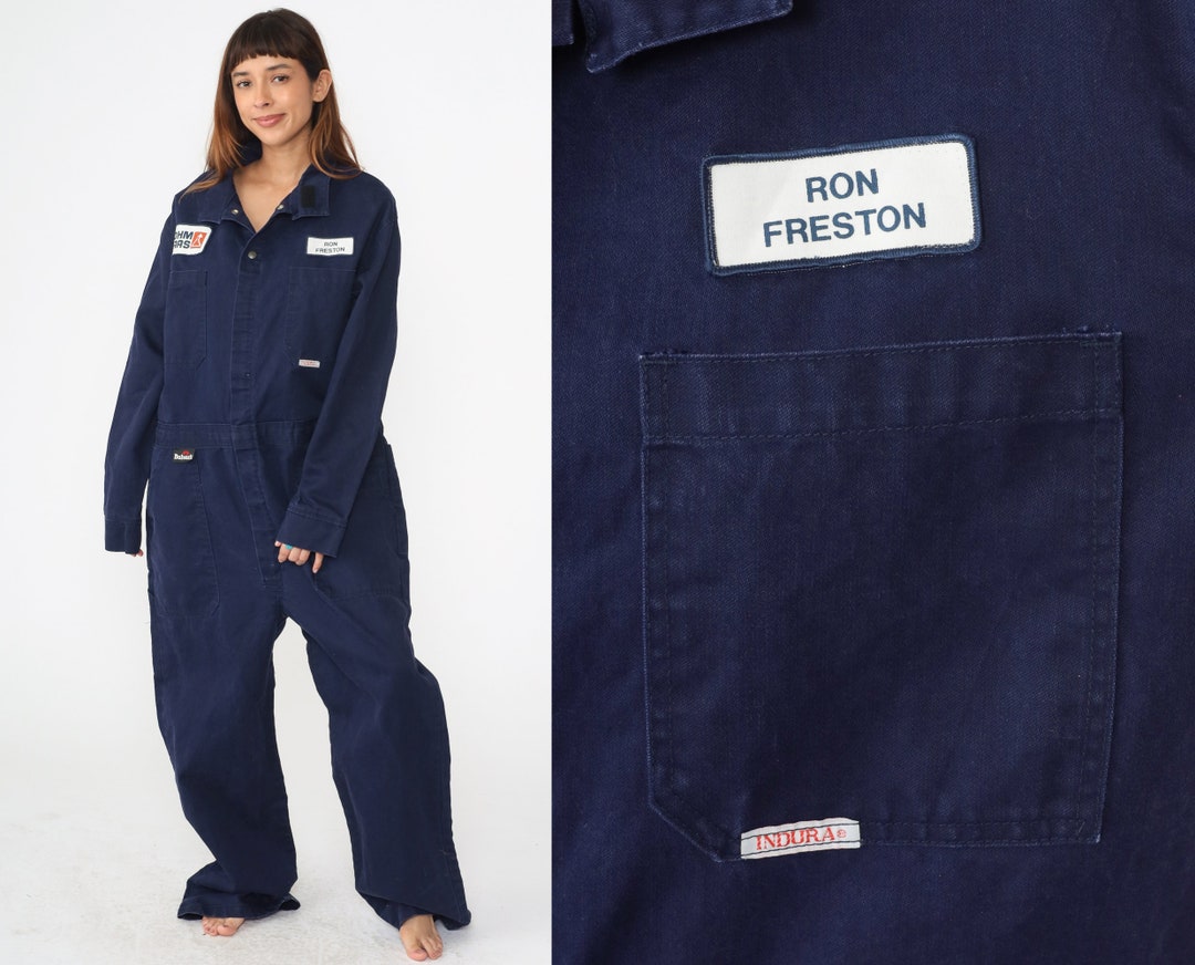 Rohm and Haas Uniform Coveralls Navy Blue Jumpsuit Boiler Suit - Etsy