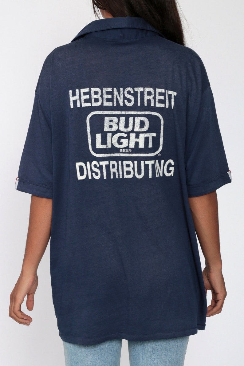 Bud Light Shirt Budweiser Uniform Polo Shirt 80s Work Wear - Etsy