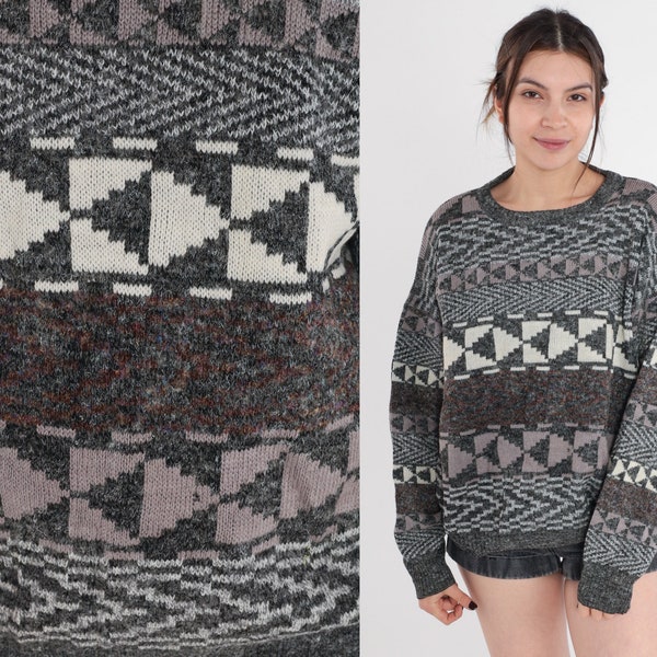 80s Triangle Sweater - Etsy