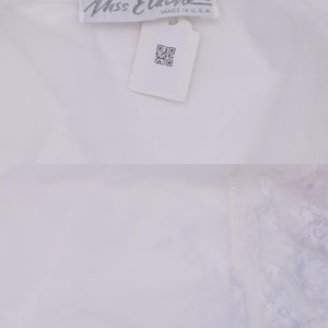 80s Sheer White Robe Lingerie Top Open Front Jacket Flutter Sleeve Lace ...