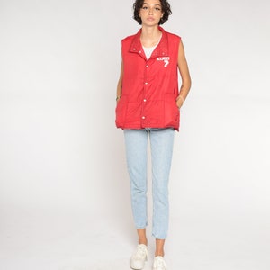 Red Puffer Vest 80s Ski Vest KUED 7 PBS Utah News Puffy - Etsy