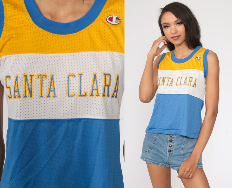 Champion Basketball Jersey Shirt Santa Clara Shirt Mesh Sports | Etsy