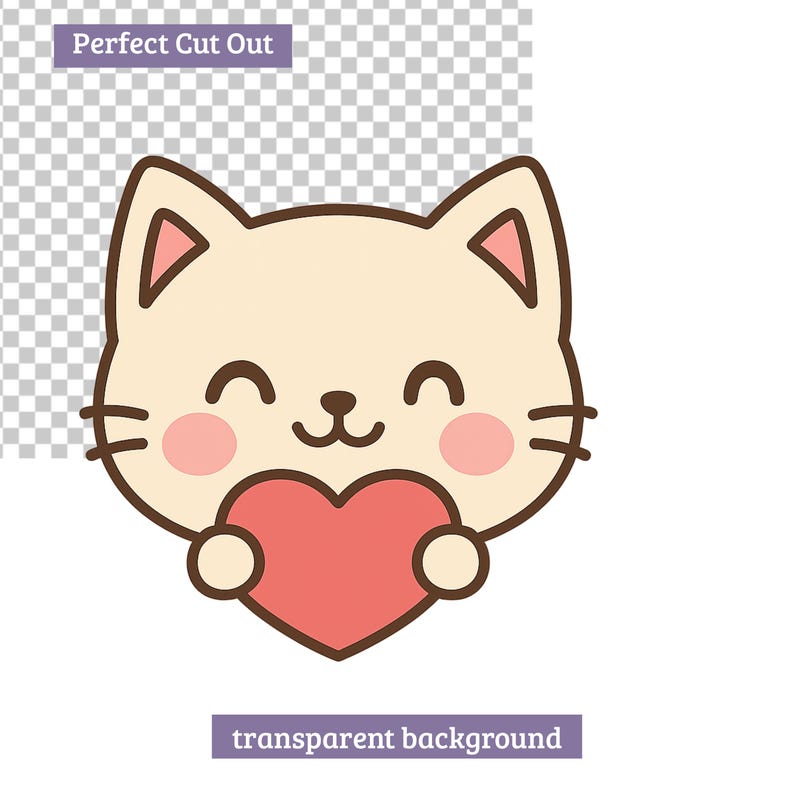 Kawaii Cat Faces Clipart Bundle – 12 Chibi Expressions | Cute Kitty ...