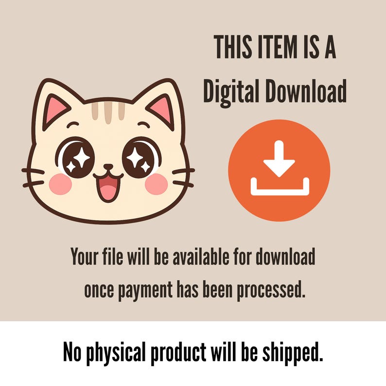 Kawaii Cat Faces Clipart Bundle – 12 Chibi Expressions | Cute Kitty ...