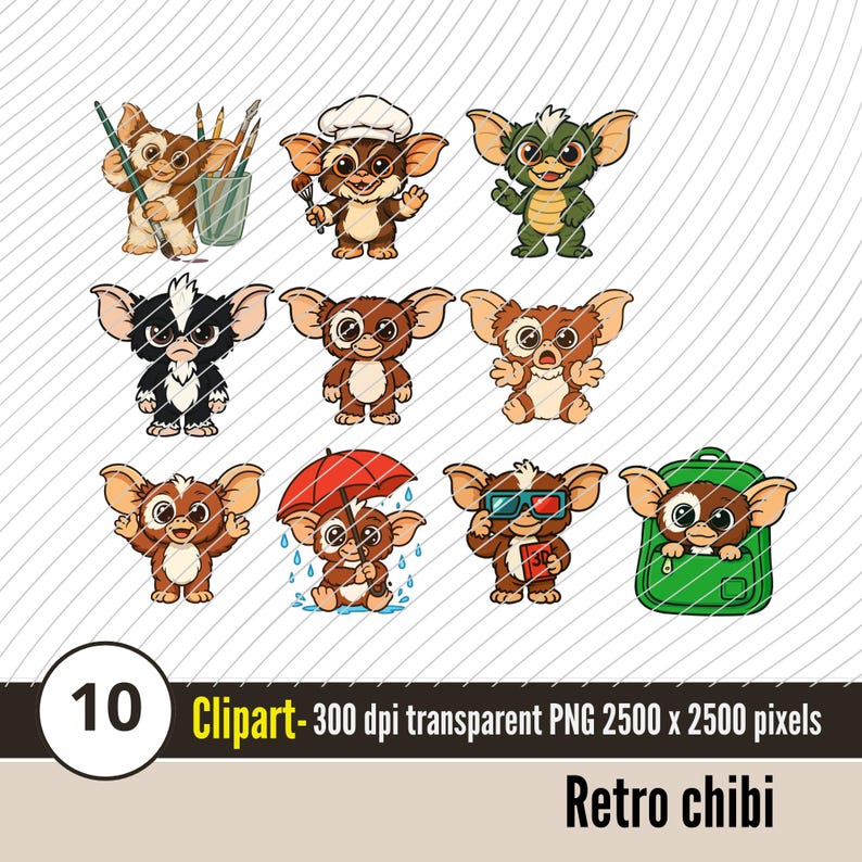 Mogwai Grem Clipart Chibi Clipart 10 | Chibi Anime Characters PNG ...
