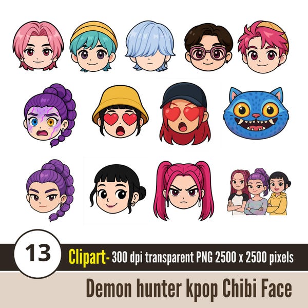 Kpop demon hunters sticker packs - Etsy México