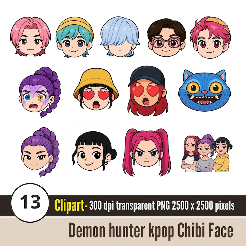 Kpop demon hunters sticker packs - Etsy México