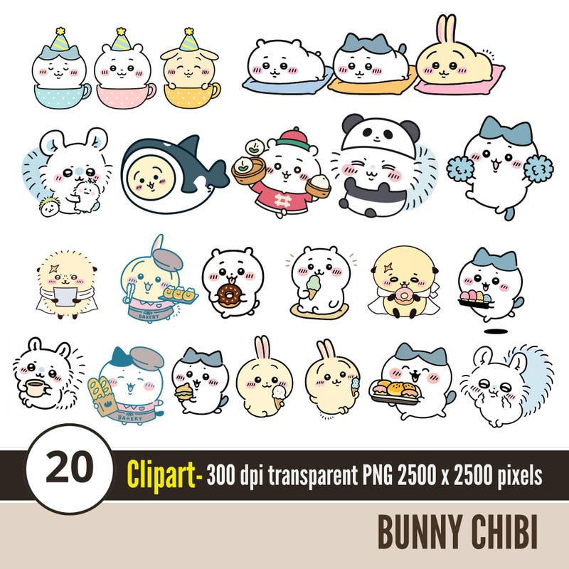 Transparent Chiikawa - Etsy