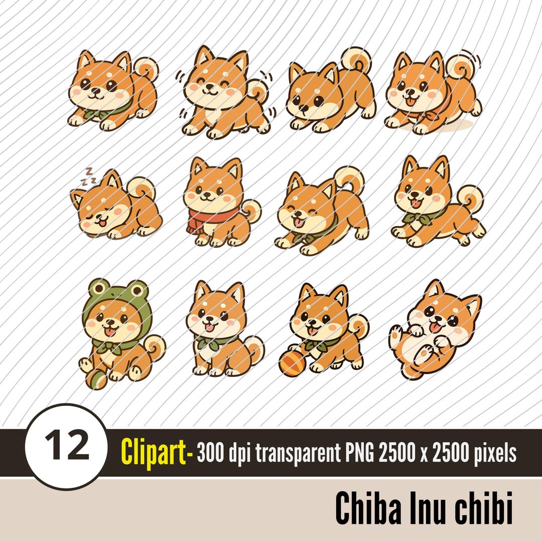 Chiba Inu Chibi Clipart 12 | Chibi Anime Characters PNG | Digital ...