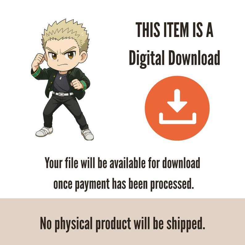 Wind Breaker Clipart 12 | Chibi Anime Characters PNG | Digital Download ...