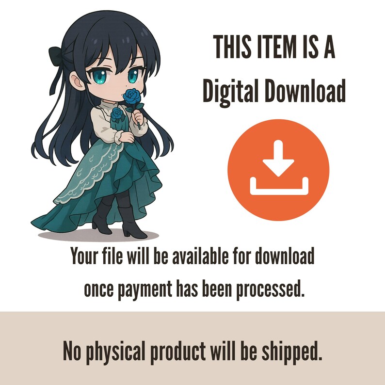 Ado Chibi Clipart 10 | Chibi Anime Characters PNG | Digital Download ...