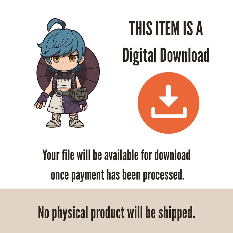 Chibi Gachi 12 | Chibi Anime Characters PNG | Digital Download ...