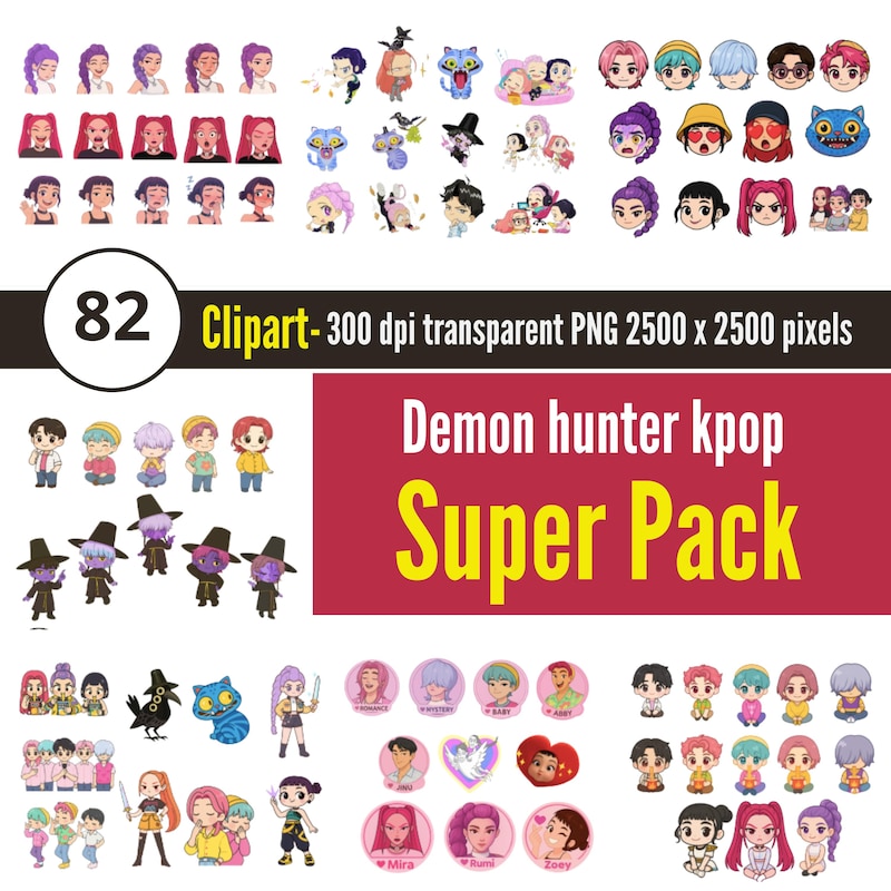 Rumi Kpop Demon Hunters Nails - Etsy