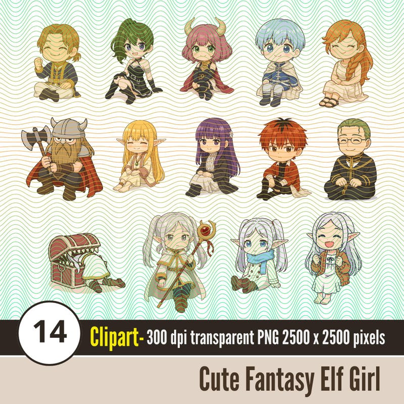 Frieren Sticker Chibi - Etsy