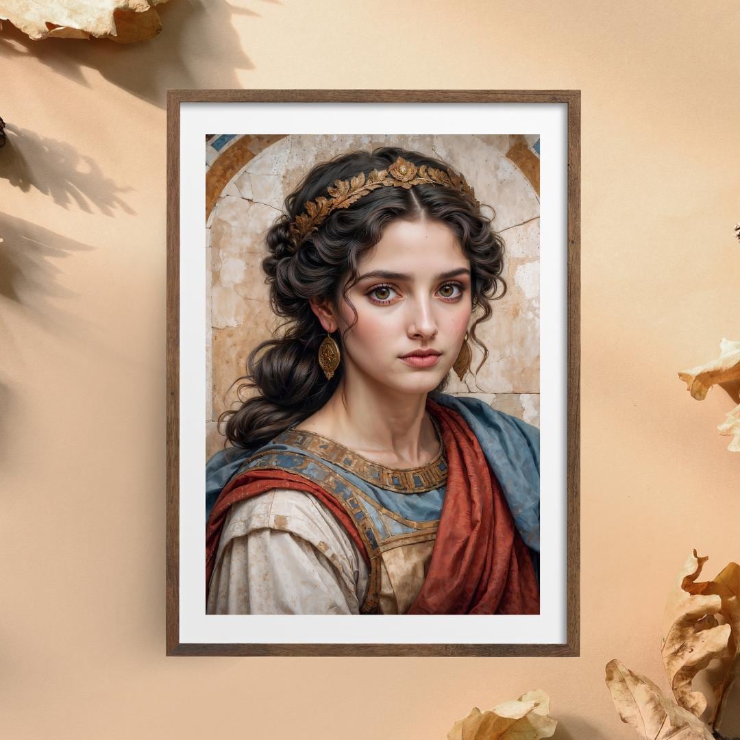 8 Ancient Roman Women Portraits Elegant Roman Noble Women Wall Art, Ai ...